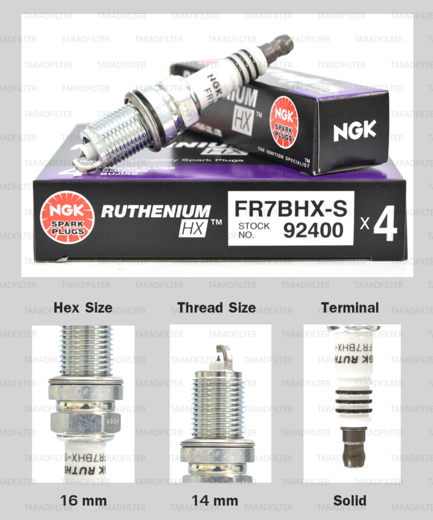 NGK หัวเทียน Ruthenium HX ขั้ว Ruthenium FR7BHX-S ( ใช้อัพเกรด BKR7E ...