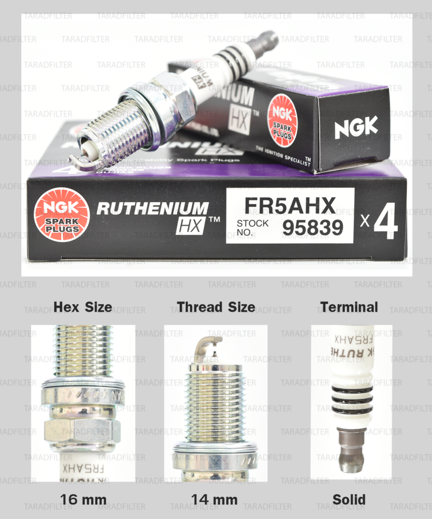 NGK หัวเทียน Ruthenium HX ขั้ว Ruthenium FR5AHX ใช้สำหรับรถ Corolla ...