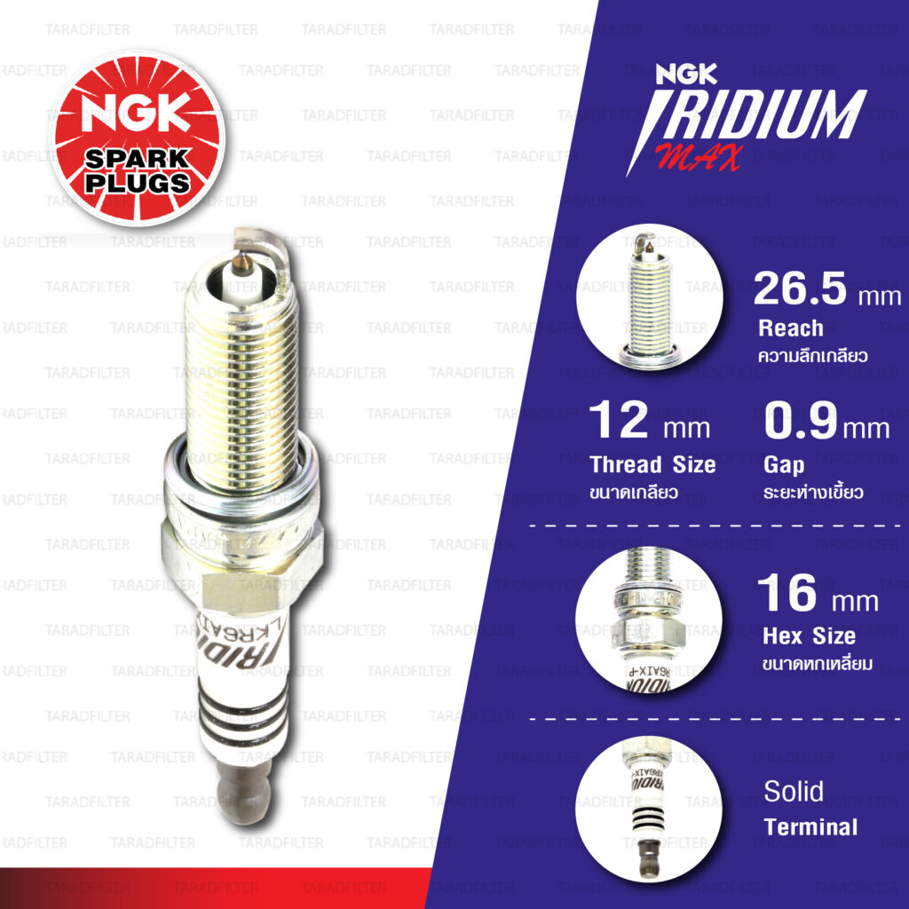 [ LKR6AIX-P ] หัวเทียน NGK Iridium Max ใช้สำหรับ Suzuki Swift 1.2 [K12M] 2018 ขึ้นไป (1 หัว ...